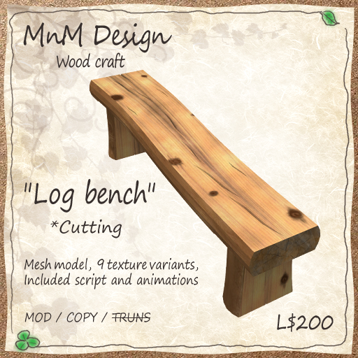 [MnM] wood craft - "Log bench" - Cutting | MnM Design